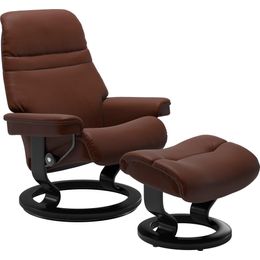 Fu&szlig;hocker stressless, B:57cm H:39cm T:40cm, braun, Leder BATICK: BATICK ist ein leicht korrigiertes, durchgef&auml;rbtes und genarbtes M&ouml;belleder, bei dem