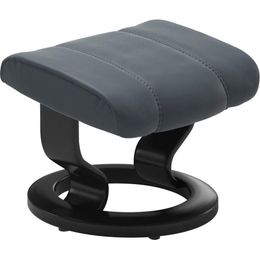 Fu&szlig;hocker stressless, B:54cm H:38cm T:39cm, blau, Leder BATICK: BATICK ist ein leicht korrigiertes, durchgef&auml;rbtes und genarbtes M&ouml;belleder, bei dem