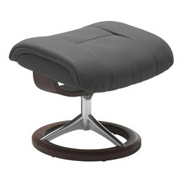 Fu&szlig;hocker stressless, B:55cm H:41cm T:39cm, grau, Leder BATICK: BATICK ist ein leicht korrigiertes, durchgef&auml;rbtes und genarbtes M&ouml;belleder, bei dem