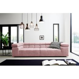 Big-Sofa Home Affaire, B:290cm H:70cm T:110cm, rosa, Sofas, "Ancona modern, elegant, bequem, viel Platz, B/T/H: 290/110/70 cm", auff&auml;llige Steppung,