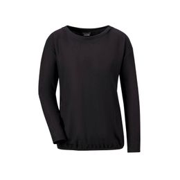GOLDNER Damen Kurzarmshirt "Shirt", schwarz, Gr. 44, Obermaterial: 62% Polyester PES. 33% Viskose CV. 5% Elasthan EL., Shirts, Mit Gummibund am Saum