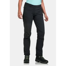 Sch&ouml;ffel SCH&Ouml;FFEL Damen Outdoorhose "Pants Engadin1", schwarz, Gr. 42, Oberstoff : 89% Nylon 11% Elasthan, Hosen