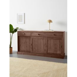 Sideboard OTTO HOME, B:170cm H:85cm T:40cm, braun, FSC-zertifiziertes Massivholz, Wohnzimmer, Sideboards, "Schr&ouml;der", Kommode, 3 Schiebet&uuml;ren, 3