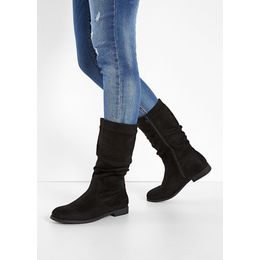 bonprix Stiefel, schwarz, Gr.42, Zeitloser Stiefel f&uuml;r jede Gelegenheit, aus Vegan
