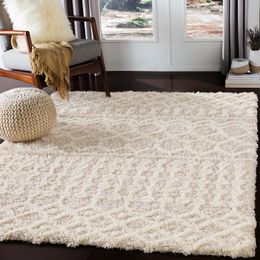 Hochflor-Teppich LIVABLISS, B:200cm H:52mm L:290cm, beige, Kunstfaser, Teppiche, "DUBAI", Shaggy Hochflorteppich,, Flauschiger, Boho