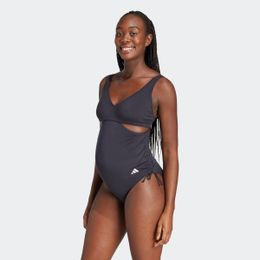 Damen Badeanzug "ICONISEA MATERNITY U-BACK &ndash; UMSTANDSMODE", schwarz-wei&szlig;, Gr. XS, adidas Performance, Obermaterial: 81% Polyester, 19% Elasthan,