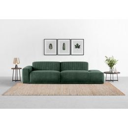 Big-Sofa Trendmanufaktur, B:277cm H:72cm T:107cm, gr&uuml;n, 88% Polyester, 12% Polyacrl, Sofas, "Braga, mit hochwertigem Kaltschaum, Megasofa, in Cord