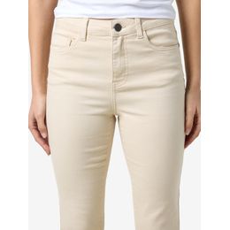 Noisy may Damen Bootcut-Jeans "NMSALLIE HW FLARE JEANS OATMEAL NOOS", beige, Gr. 27, unifarben, Denim/Jeans, Obermaterial: 79% Baumwolle, 20%