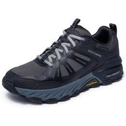 Skechers Herren Outdoorschuh "MAX PROTECT", Gr. 41schwarz, grau, Leder, Textil, Schuhe, Trekkingschuh mit rutschhemmender Goodyear Laufsohle