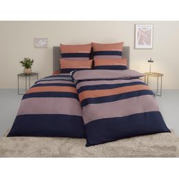 Bettw&auml;sche Tom Tailor HOME, blau, Renforc&eacute;, Obermaterial: 100% Baumwolle, Bettw&auml;sche, "Carl in Gr. 135x200 oder 155x220 cm", mit GRATIS-Zugabe: