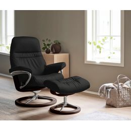 Fu&szlig;hocker stressless, B:57cm H:42cm T:40cm, schwarz, Leder BATICK: BATICK ist ein leicht korrigiertes, durchgef&auml;rbtes und genarbtes M&ouml;belleder, bei