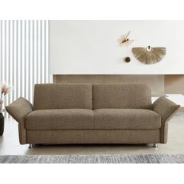Schlafsofa Bali, B:254cm H:14cm, braun, 100% PES, Jugendzimmer, Sofas, "LINA, Dauerschlaffunktion, 140 u. 160 er Breiten", durchgehender Lattenrost