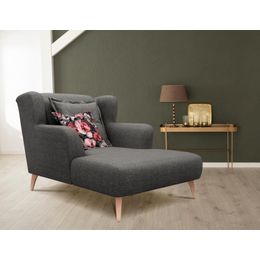 Loveseat Home Affaire, B:101cm H:99cm T:152cm, schwarz, 100% Polyester, Sessel, "Baggio Kuschel Mega Lounge Big Sessel"