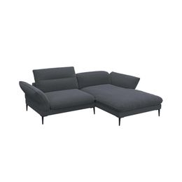Ecksofa FLEXLUX, B:245cm H:88cm T:182cm, grau, 100% Polyester, Wohnzimmer, Sofas, "Salino, Funktionssofa mit Recamiere, Relaxsofa, Ecksofa", Sofa mit