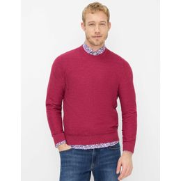 Brax Herren Rundhalspullover "Style RICK"pink, Gr. S, Strick, 44% Baumwolle, 36% Leinen, 20% Polyester, Pullover