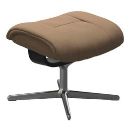 Fu&szlig;hocker stressless, B:55cm H:41cm T:39cm, braun, Microfaser DINAMICA (88% Polyester, 12% Polyurethan), Garten, Hocker, "Mayfair", mit Cross Base,