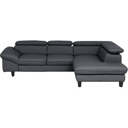 Ecksofa Home Affaire, B:266cm H:73cm T:108cm, grau, 100% Polyester; Feinstruktur 75000 Scheurtouren; Struktur 35000 Scheuertouren, Mikrofaser 40000