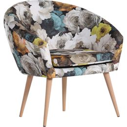 Sessel GUTMANN FACTORY, B:73cm H:73cm T:66cm, gelb, Struktur (100% Polyester);Flachgewebe (90% Polyester/10% Polyamid);Samtvelours (100% Polyester),