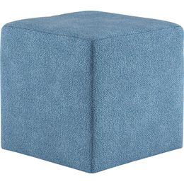 Hocker COTTA, B:40cm H:40cm T:40cm, blau, 100% Polyester, Wohnzimmer, Hocker, "Cuby", Sitzw&uuml;rfel, Cube, Sitzhocker