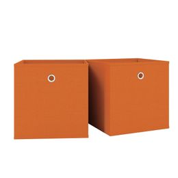 Vcm Faltbox "2er Set Faltbox Klappbox Aufbewahrungsbox Boxas", B:27cm T:27cm, orange, Aufbewahrungsboxen