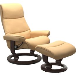 Relaxsessel stressless, B:78cm H:105cm T:78cm, gelb, Wohnzimmer, Sessel, "View", mit Classic Base, Gr&ouml;&szlig;e S,Gestell Wenge