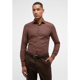 Eterna Herren Langarmhemd "SLIM FIT"orange, Gr. 38, 100% Baumwolle, Hemden, NON IRON (b&uuml;gelfrei)