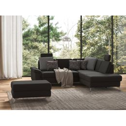 Sit & More Ecksofa SIT & MORE, B:276cm H:89cm T:228cm, grau, Wohnzimmer, Sofas, "Padua L-Form", inklusive Sitztiefenverstellung, Armteilfunktion und Federkern