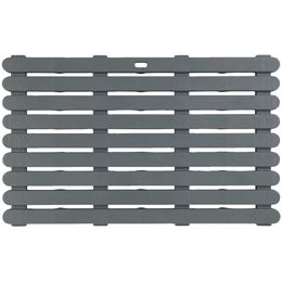 Badematte Wenko, H:3mm, grau, Kunststoff, Badematten, Ideal f&uuml;r Dusche, Bad, Sauna und Poolbereich