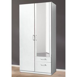 Kleiderschrank Priess, B:94cm H:193cm T:54cm, wei&szlig;, Holzwerkstoff, Schlafzimmer, Schr&auml;nke, "Bilbao", T&uuml;ranschlag links oder rechts
