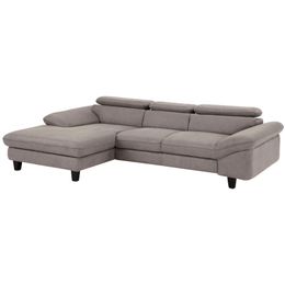 Ecksofa Home Affaire, B:268cm H:73cm T:108cm, braun, 100% Polyester, Feinstruktur 75000 Scheuertouren, Struktur 35000 Scheuertouren, Microfaser