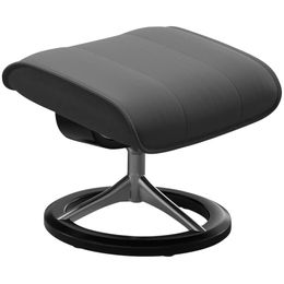 Fu&szlig;hocker stressless, B:55cm H:41cm T:39cm, grau, Leder BATICK: BATICK ist ein leicht korrigiertes, durchgef&auml;rbtes und genarbtes M&ouml;belleder, bei dem