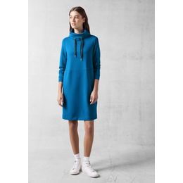 Cecil Damen Sweatkleid, blau, Gr. XXL, unifarben, Stoff, 48% Modal, 46% Polyester, 6% Elasthan, Kleider, soft und trageangenehm
