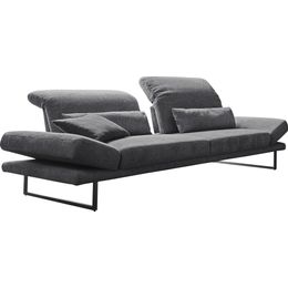 3-Sitzer 3C CANDY, B:258cm H:83cm T:103cm, grau, 100% Polyester, Sofas, "Mallow Designsofa mit Komfortfunktionen, modern und bequem", Verstellbare