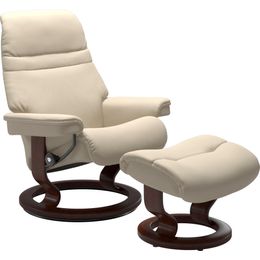 Fu&szlig;hocker stressless, B:57cm H:39cm T:40cm, beige, Leder BATICK: BATICK ist ein leicht korrigiertes, durchgef&auml;rbtes und genarbtes M&ouml;belleder, bei dem