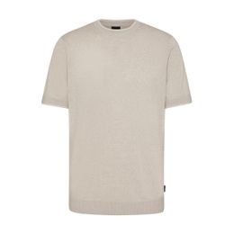Bugatti Herren T-Shirt, beige, Gr. 4XL, 75% Baumwolle, 25% Polyacryl, Shirts, mit Kontraststreifen