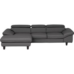 Ecksofa Home Affaire, B:268cm H:73cm T:108cm, grau, 100% Polyester, Feinstruktur 75000 Scheuertouren, Struktur 35000 Scheuertouren, Microfaser 40000,