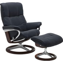 Relaxsessel stressless, B:83cm H:102cm T:74cm, blau, Leder BATICK: BATICK ist ein leicht korrigiertes, durchgef&auml;rbtes und genarbtes M&ouml;belleder, bei