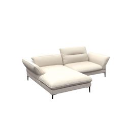 Ecksofa FLEXLUX, B:245cm H:88cm T:182cm, wei&szlig;, Wohnzimmer, Sofas, "Salino, Funktionssofa mit Recamiere, Relaxsofa, Ecksofa", Sofa mit Arm- und