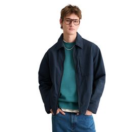 Marc O'Polo Outdoorjacke MARC O'POLO DENIM "aus wasserabweisendem Recycling-Material", Herren, Gr. L, navy teal, Obermaterial: 100% Polyamid, unifarben, regular fit, Manschette, Jacken Outdoorjacke