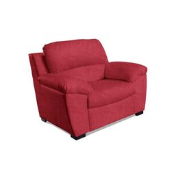 Sessel COTTA, B:107cm H:87cm T:89cm, rot, Luxus-Microfaser aus 100% Polyester, Wohnzimmer, Sessel, "Dani"