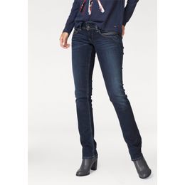 Pepe Jeans Damen Straight-Jeans "VENUS", blau, Gr. 28, unifarben, Denim/Jeans, Obermaterial: 98% Baumwolle, 2% Elasthan, Jeans, mit schmalem Bein