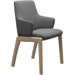 Polsterstuhl stressless, B:58cm H:92cm T:59cm, grau, Microfaser DINAMICA (88% Polyester, 12% Polyurethan), Esszimmer, St&uuml;hle, "Laurel", Low Back mit