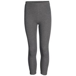 happy girls M&auml;dchen Leggings, grau, Gr. 110, unifarben, Strick, Obermaterial: 60% Polyester, 35% Baumwolle, 5% Elasthan, Hosen, w&auml;rmend und elastisch