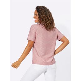 Casual Looks Damen V-Shirt "Shirt", lila, Gr. 36, unifarben, 93% Polyester, 7% Elasthan, Shirts