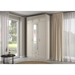Kleiderschrank Rauch, B:136cm H:248cm T:54cm, beige, Holzwerkstoff, Kinderzimmer, Schr&auml;nke, "Schrank Garderobe W&auml;scheschrank GAMMA in 4 Breiten