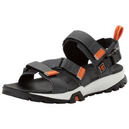Timberland Herren Sandale "GARRISON TRAIL BACKSTRAP SANDAL", Gr. 41,5, grau, Textil, Schuhe, mit Klettverschluss