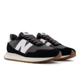 New Balance Herren Sneaker "M237", Gr. 43, schwarz-wei&szlig;, Leder, Textil, Schuhe, vom New Balance 327 inspiriert