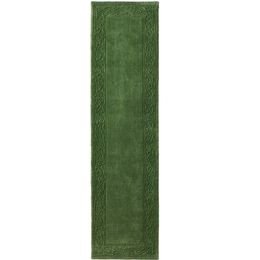 Teppich HEINE HOME, B:70cm H:20mm L:270cm, gr&uuml;n, Wolle, Wohnzimmer, Teppiche