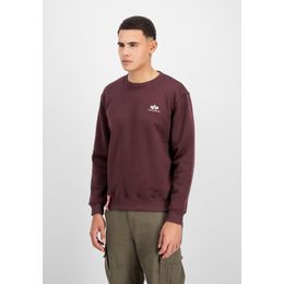 Herren Sweater "Basic Sweatshirt SL", rot, Gr. XXXL, Alpha Industries, Obermaterial: 80% Baumwolle, 20% Polyester, Sweatshirts