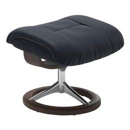 Fu&szlig;hocker stressless, B:55cm H:41cm T:39cm, blau, Leder BATICK: BATICK ist ein leicht korrigiertes, durchgef&auml;rbtes und genarbtes M&ouml;belleder, bei dem